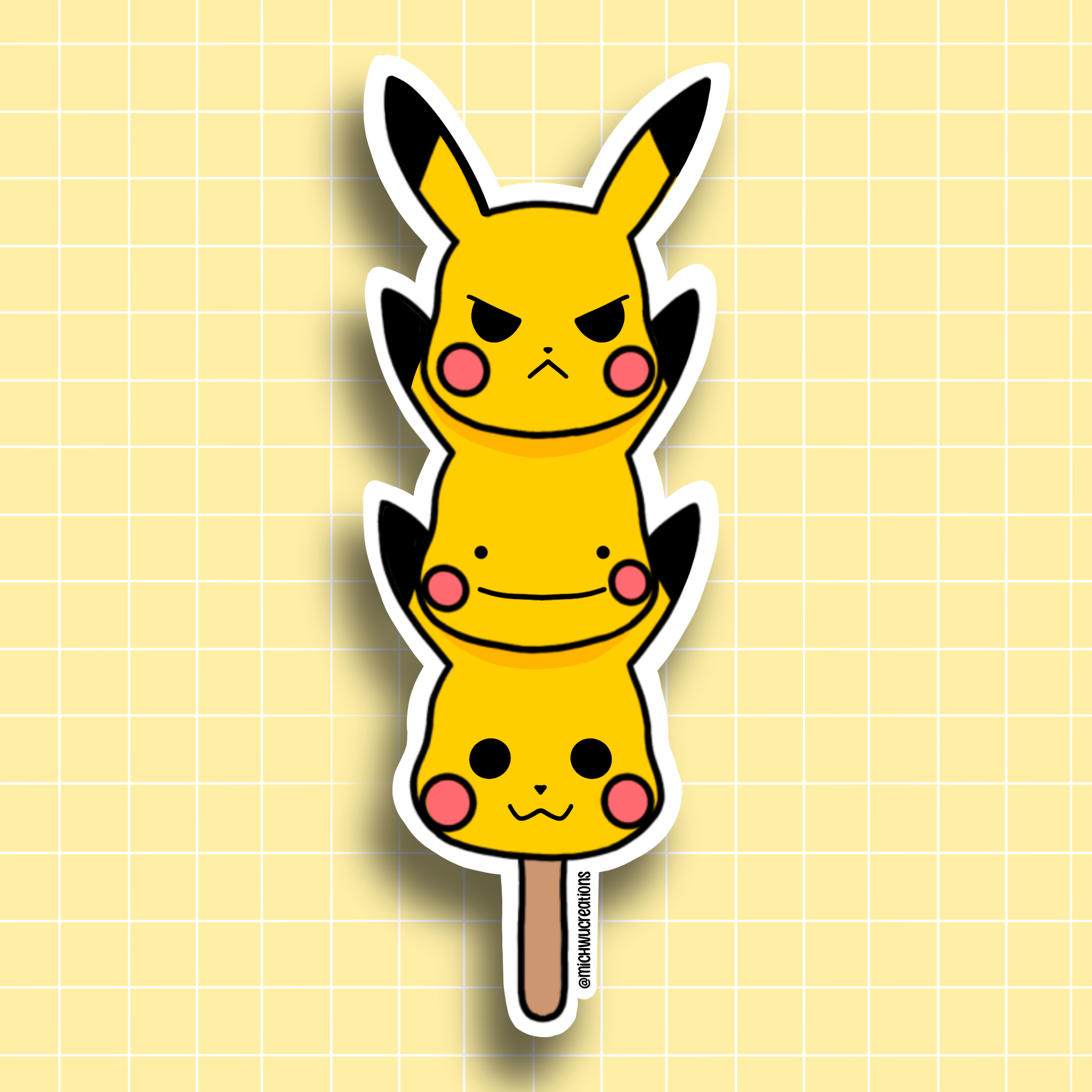 Pikachu Dango Sticker – michwucreations