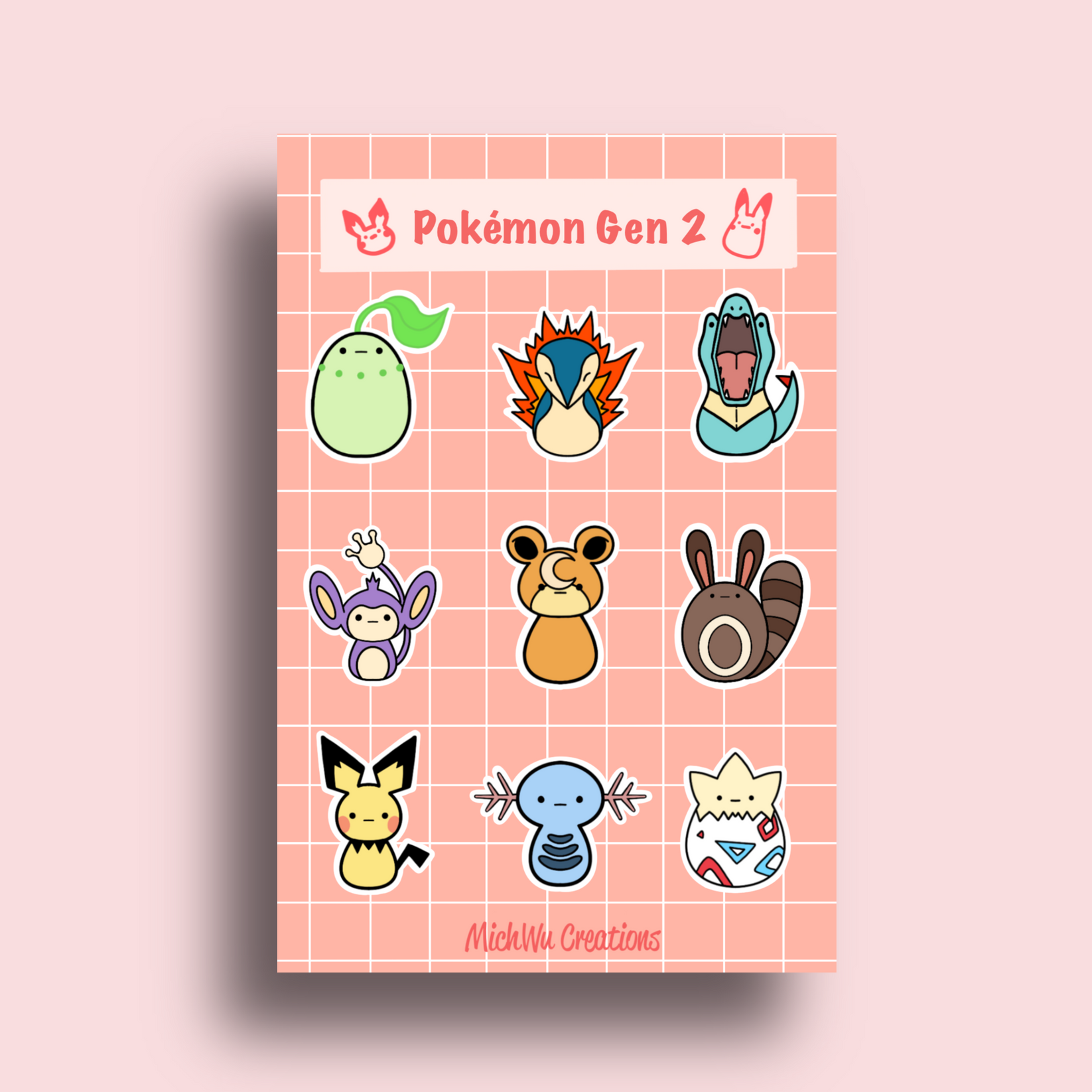 Pokemon Gen 2 Sticker Sheet – michwucreations