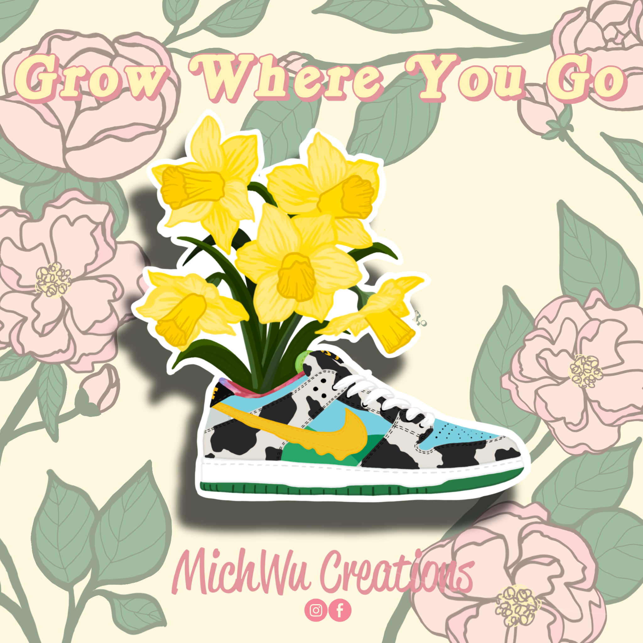 Ben and Jerry Dunks x Daffodil Sticker – michwucreations